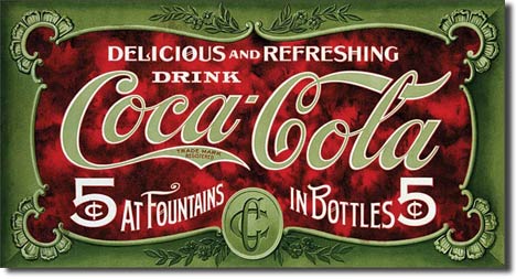 Signs - Coca Cola - Cambridge Nostalgia & Co. - Retro Furniture, Gas ...